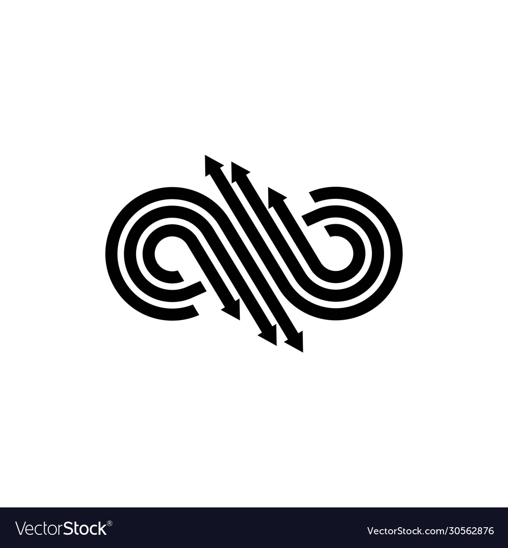 Infinity logo template Royalty Free Vector Image
