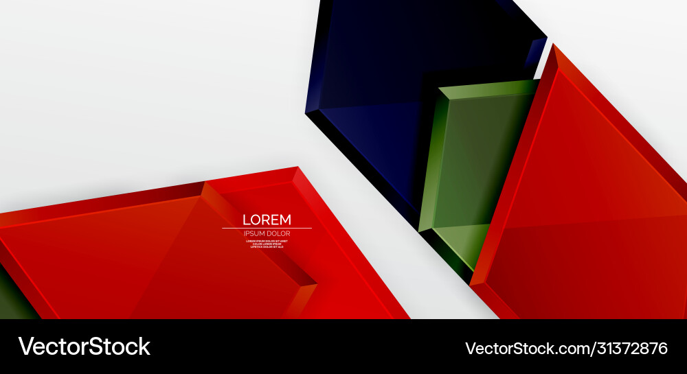 Metal glossy shiny geometric shapes with 3d effect