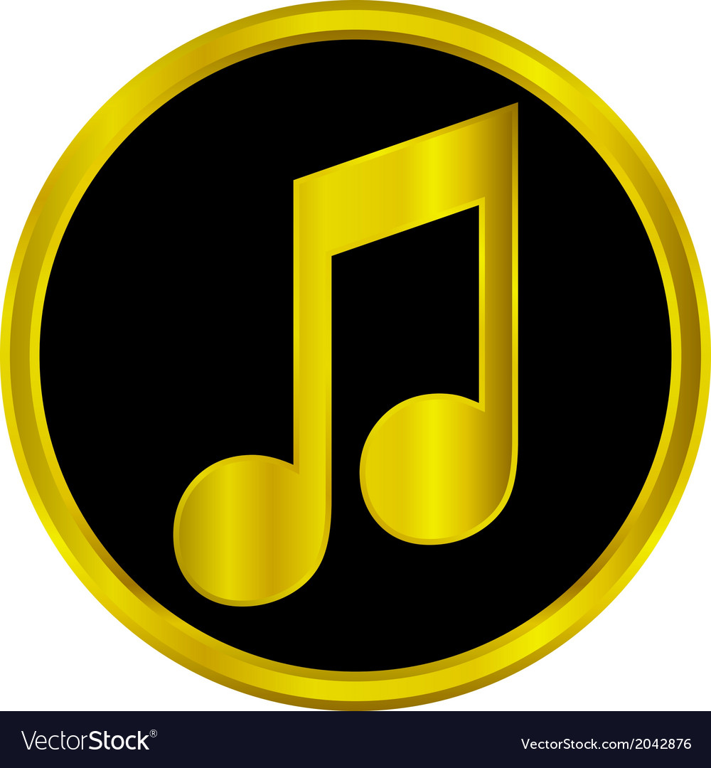 Music button Royalty Free Vector Image - VectorStock