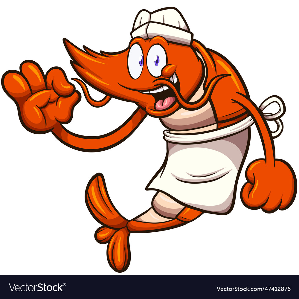 Shrimp chef Royalty Free Vector Image - VectorStock