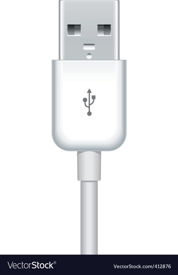 Usb plug Royalty Free Vector Image - VectorStock