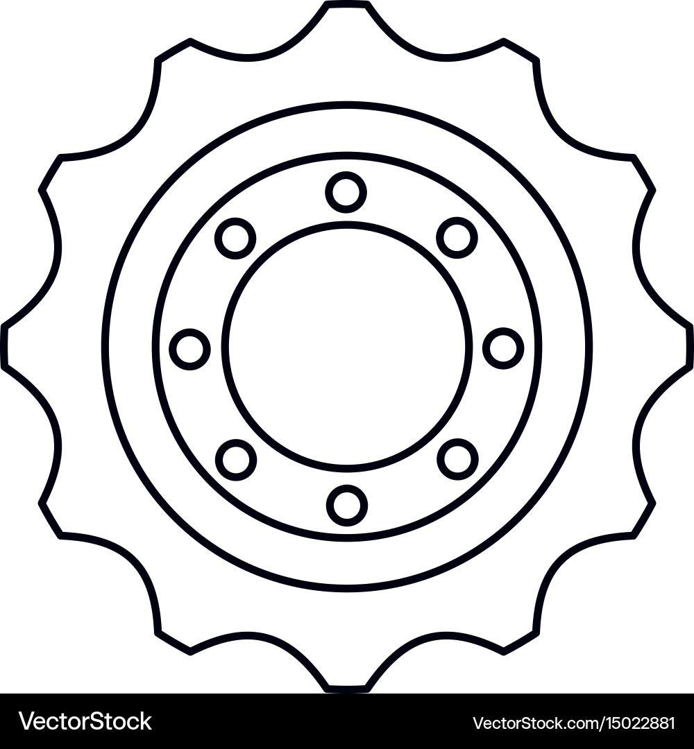 Bike gears design Royalty Free Vector Image - VectorStock