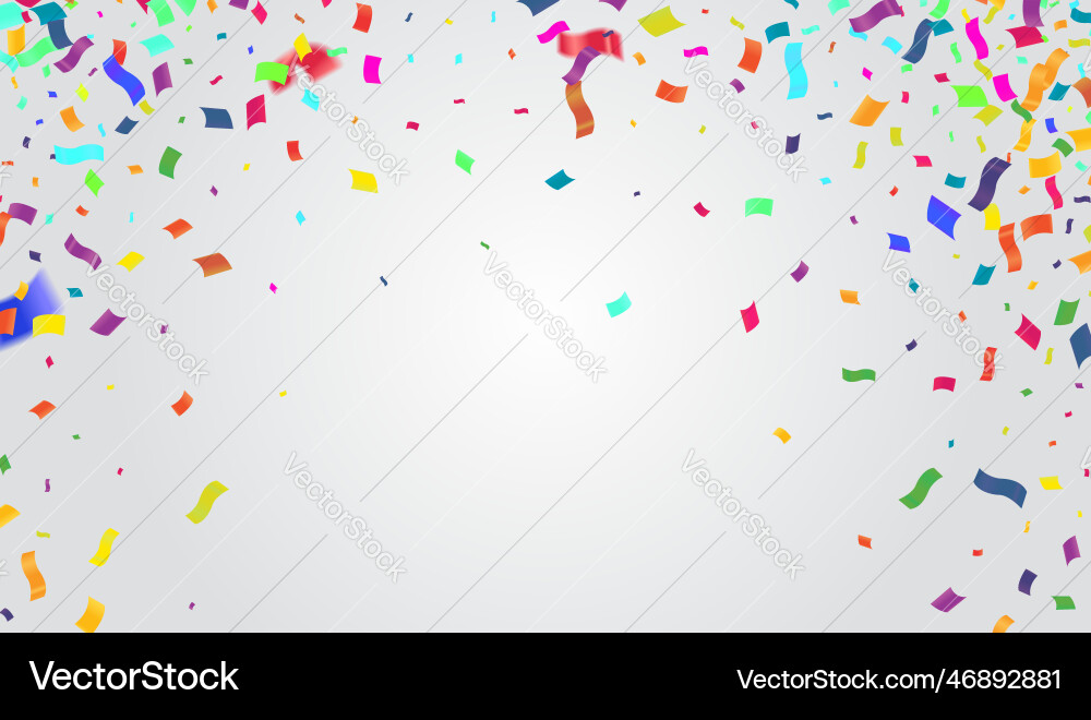 Celebration background with colorful confetti Vector Image