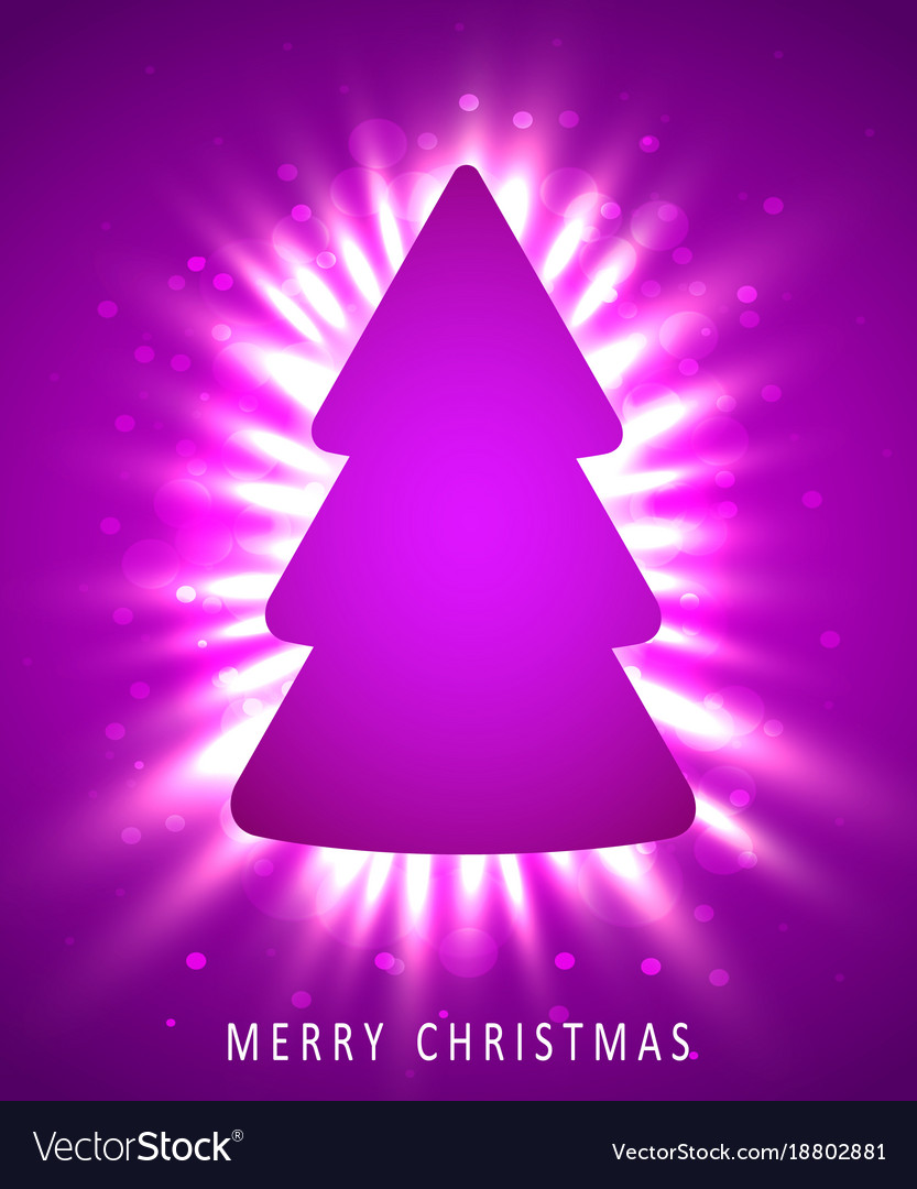 Christmas tree made of pink paper Royalty Free Vector Image