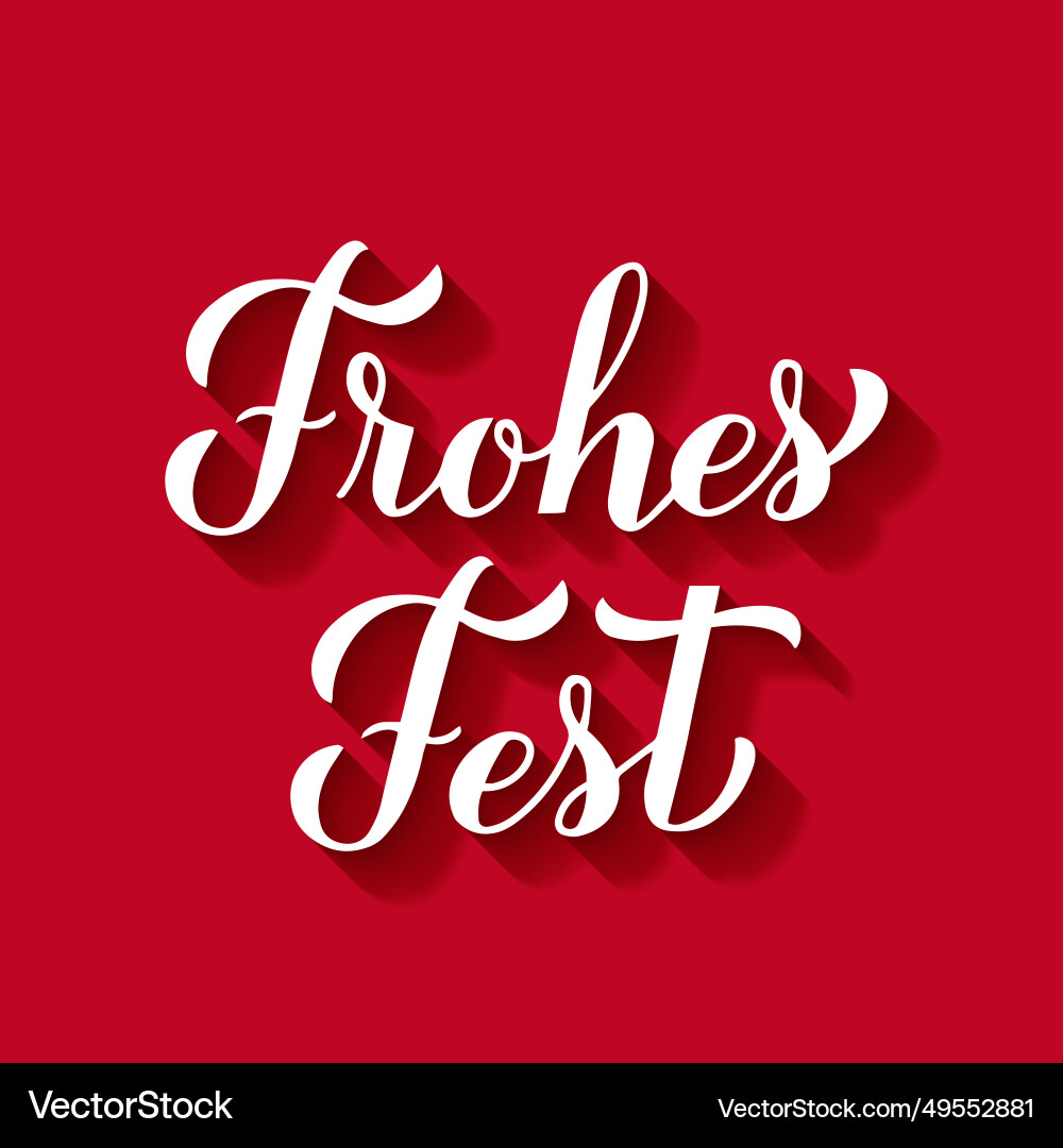 Frohes fest calligraphy hand lettering Royalty Free Vector