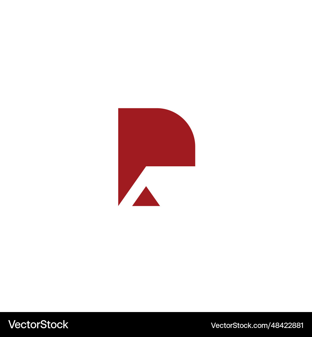 Letter p home logo design house Royalty Free Vector Image
