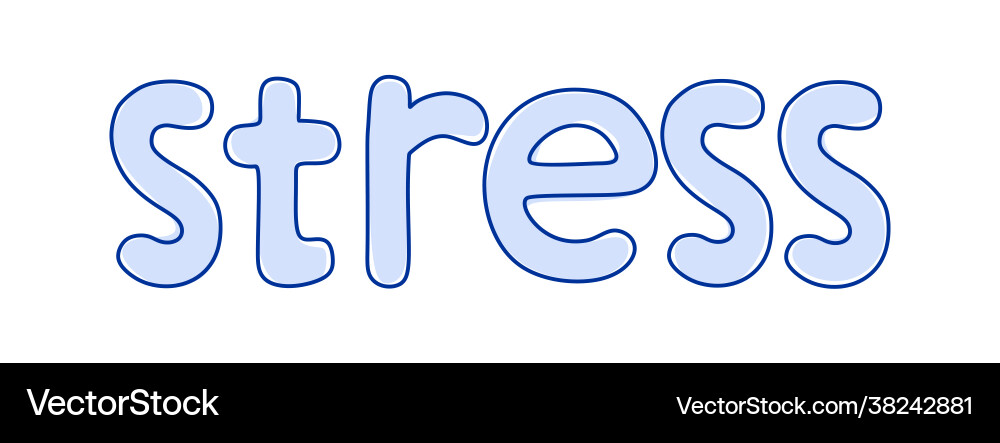 Lettering word stress for posters websites Vector Image