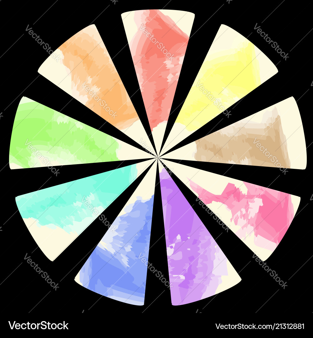 Nine-color color palette Royalty Free Vector Image