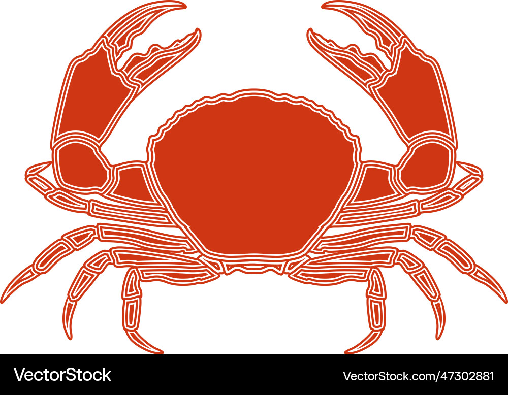 Sea crab red icon symbol Royalty Free Vector Image