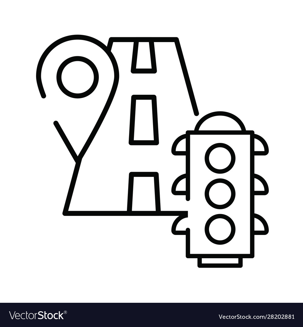 Semaphore traffic light with road Royalty Free Vector Image Semaphore traffic light with road Royalty Free Vector Image