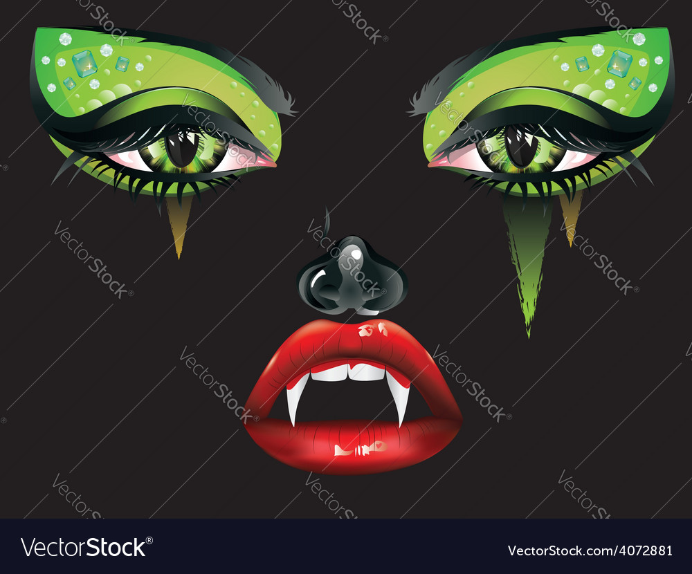 Vampire Makeup2 Royalty Free Vector Image - VectorStock