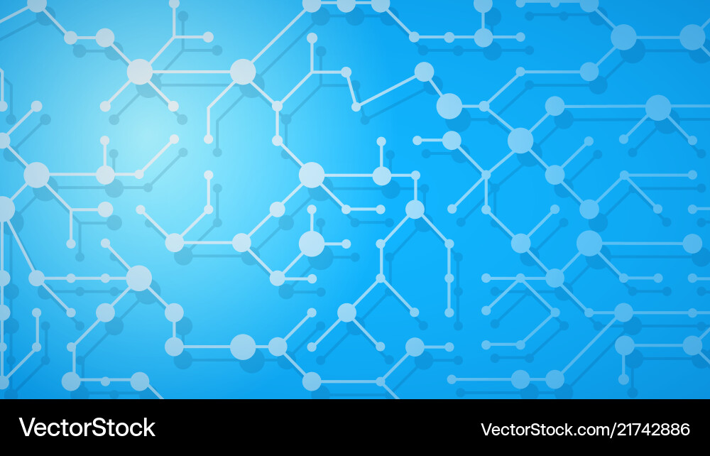 Abstract background of connecting lines and dots Vector Image