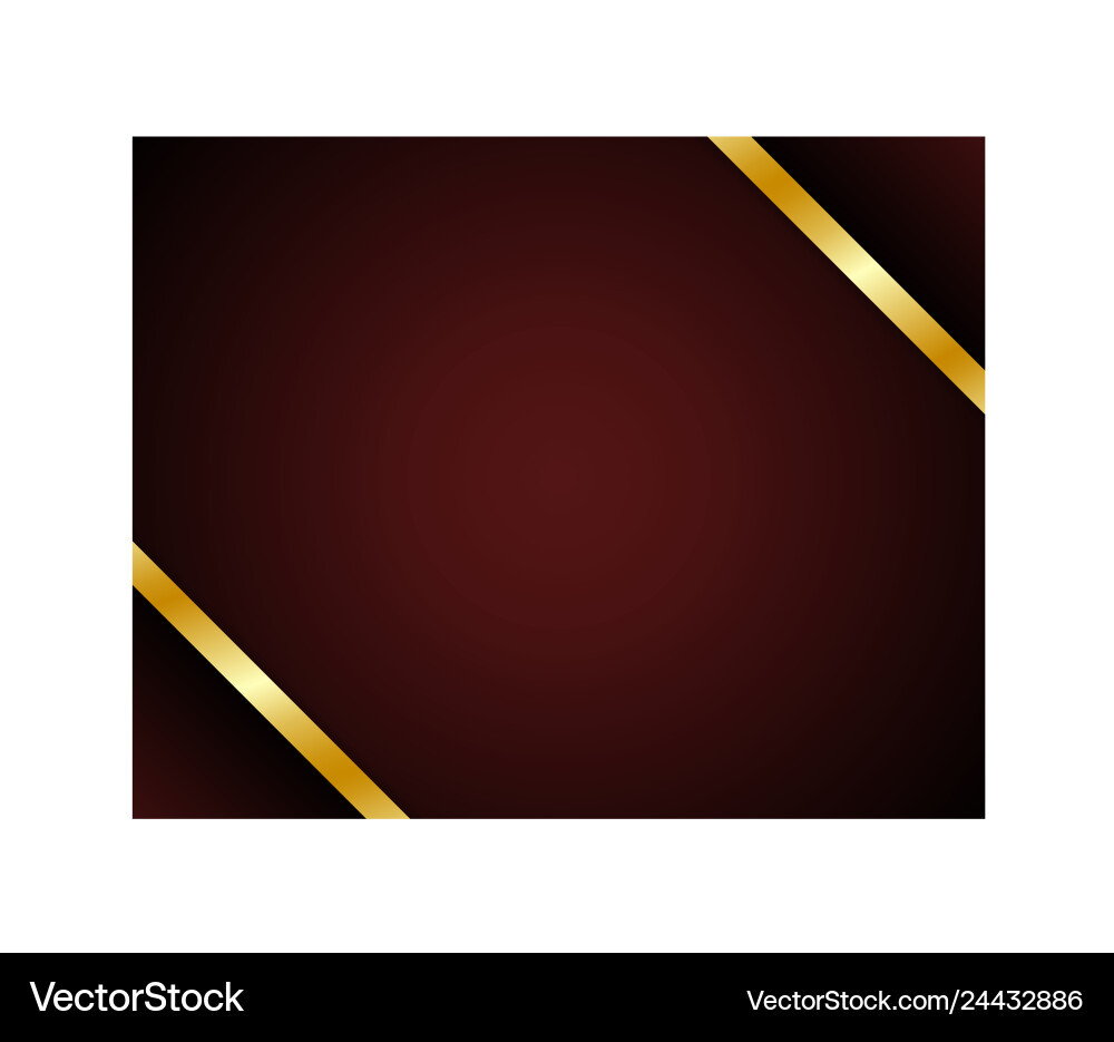 Abstract red background with golden ribbon Vector Image