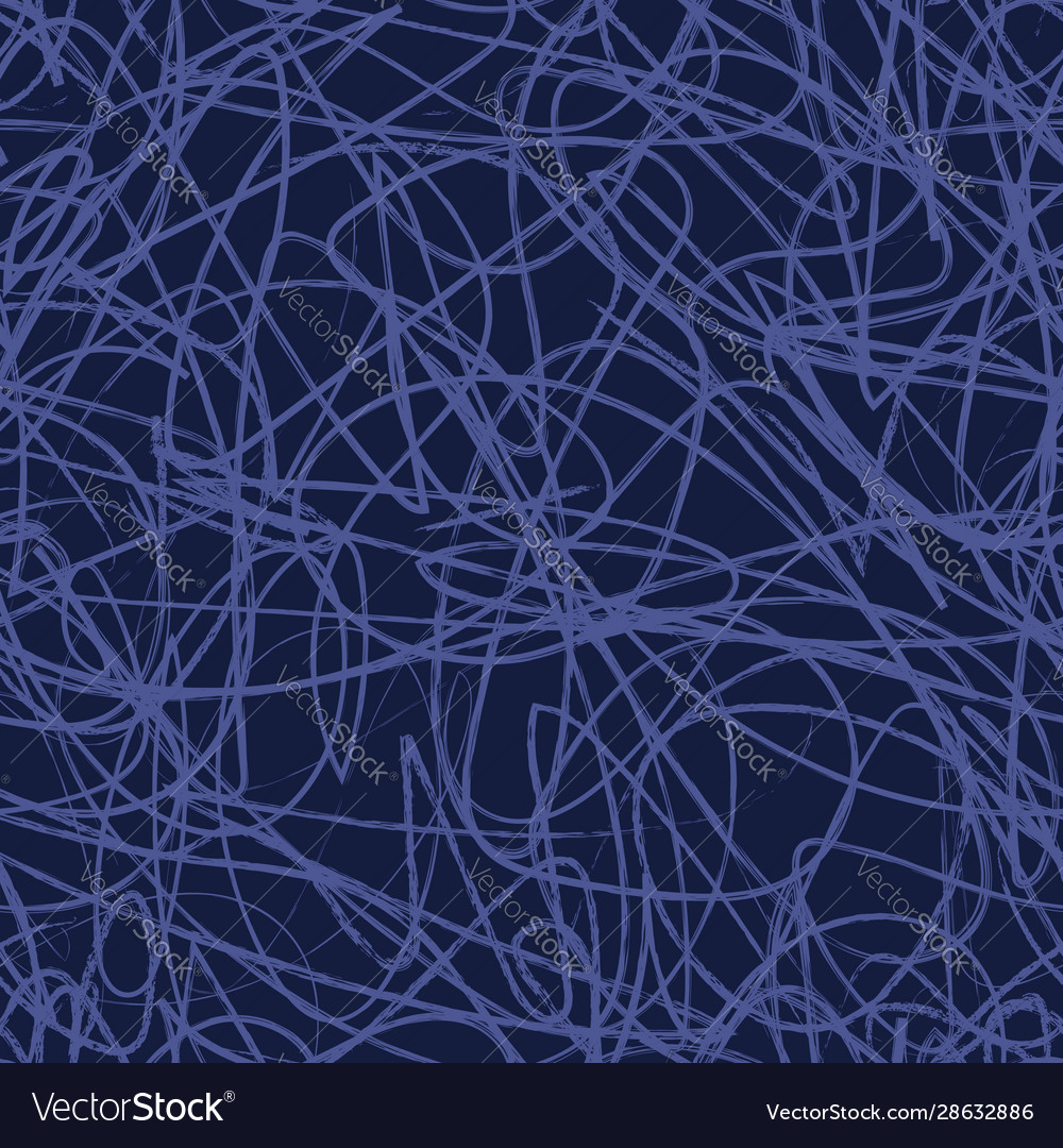 Abstract seamless pattern with linear doodles Vector Image