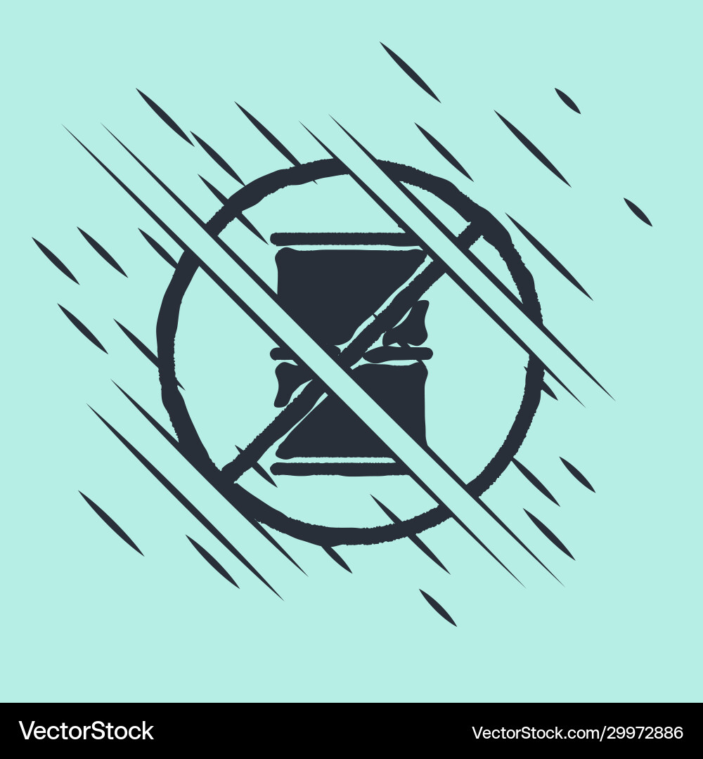 Black no barrel for gasoline icon isolated Vector Image