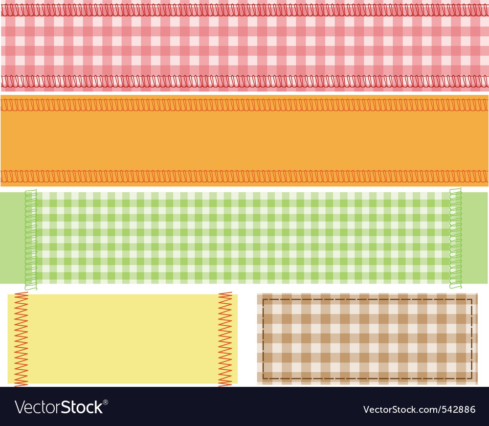 Checkered fabric gingham Royalty Free Vector Image