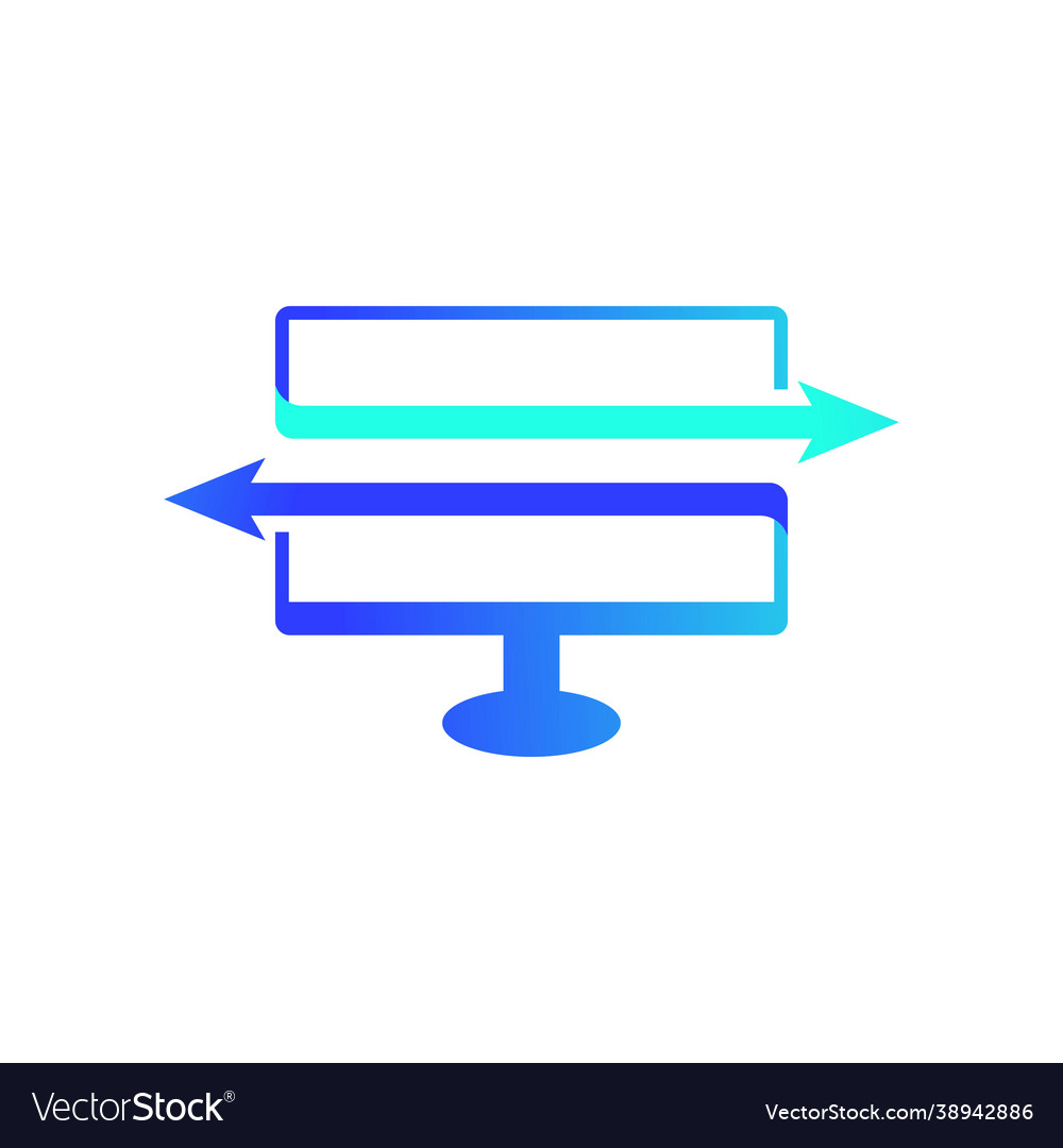 Computer logo icon design Royalty Free Vector Image