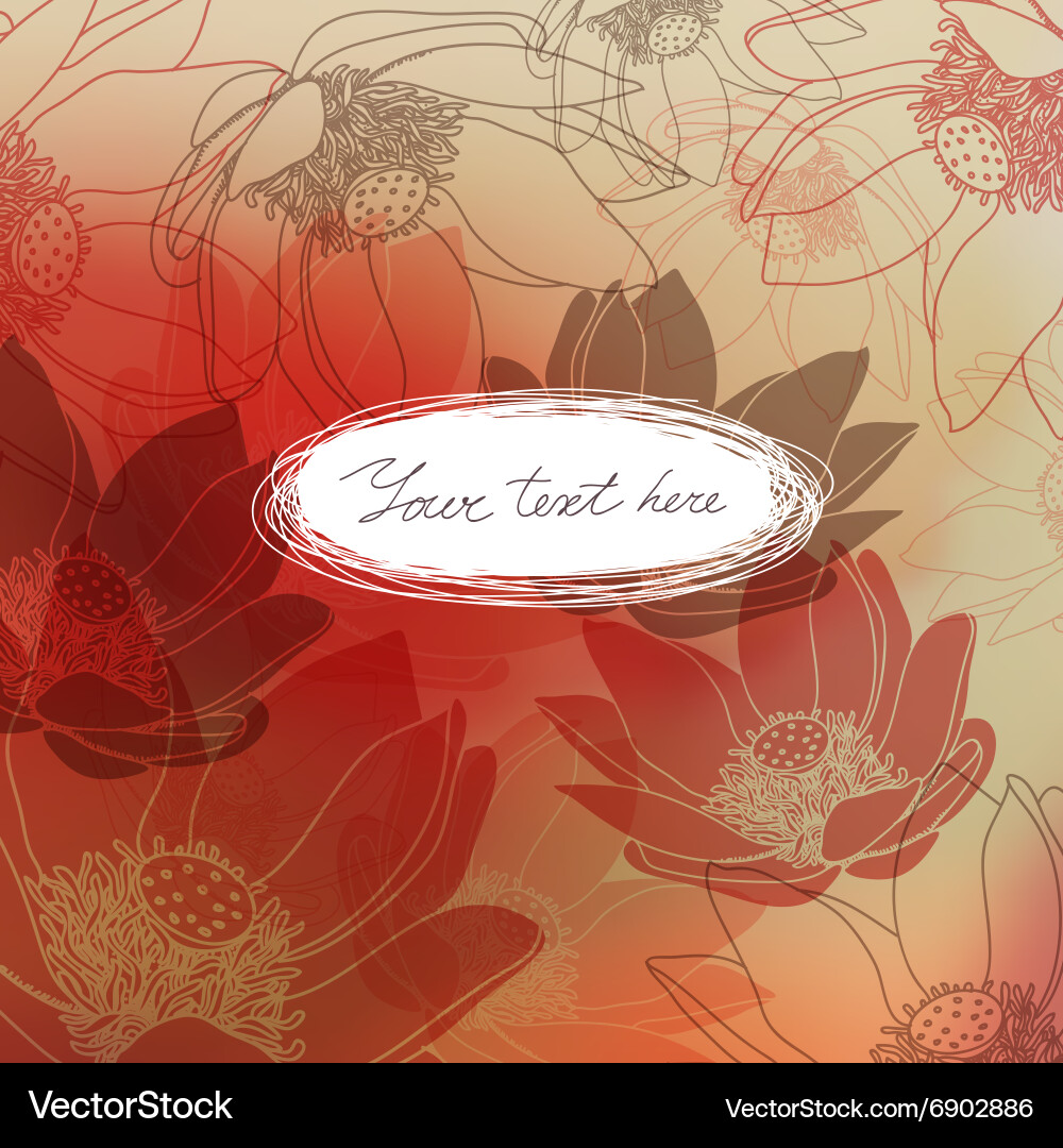 Floral card with place for your text Royalty Free Vector