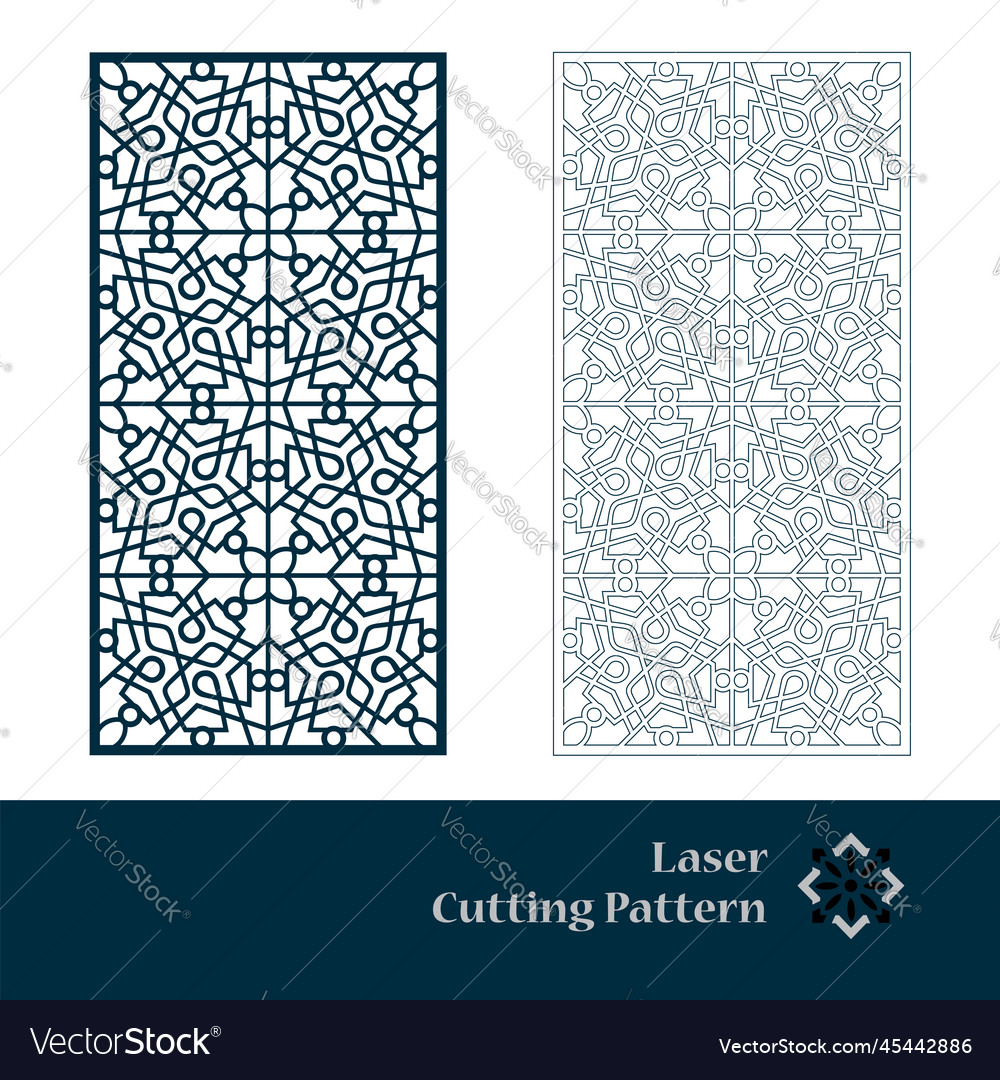 Laser cut pattern Royalty Free Vector Image - VectorStock