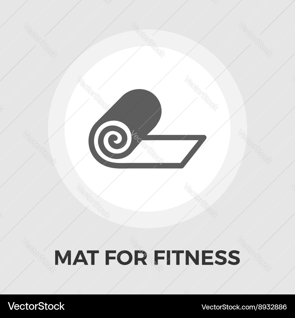 Mat for fitness flat icon Royalty Free Vector Image