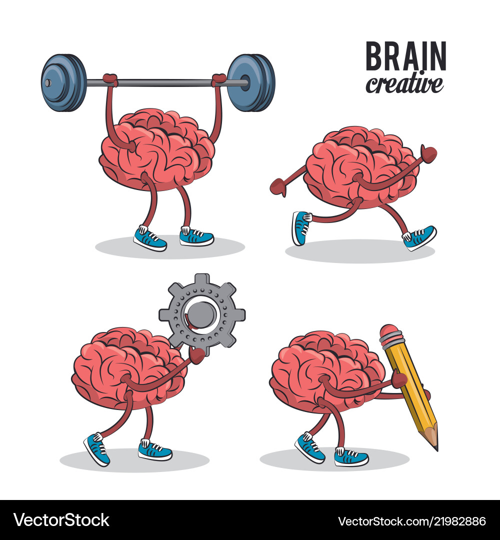 Set of brain icons Royalty Free Vector Image - VectorStock