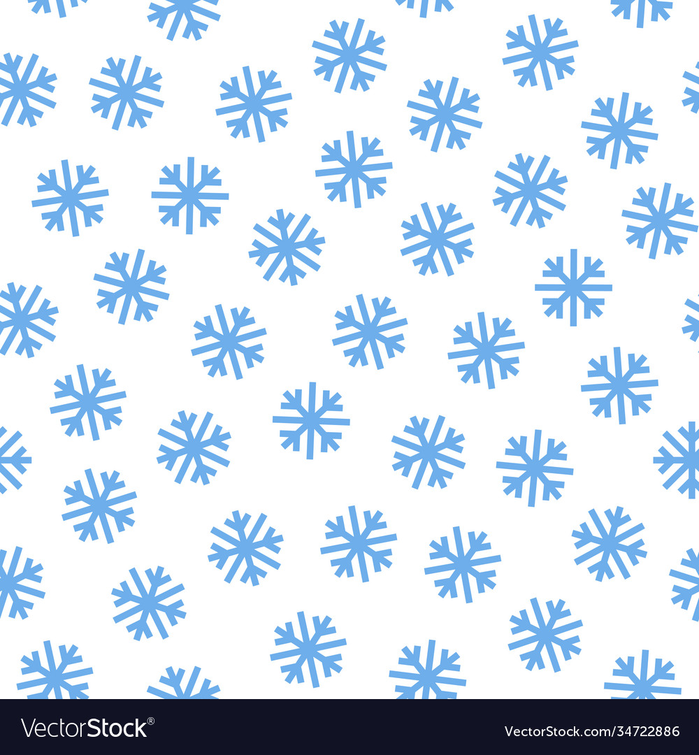 Snowflakes seamless pattern repeatable Royalty Free Vector