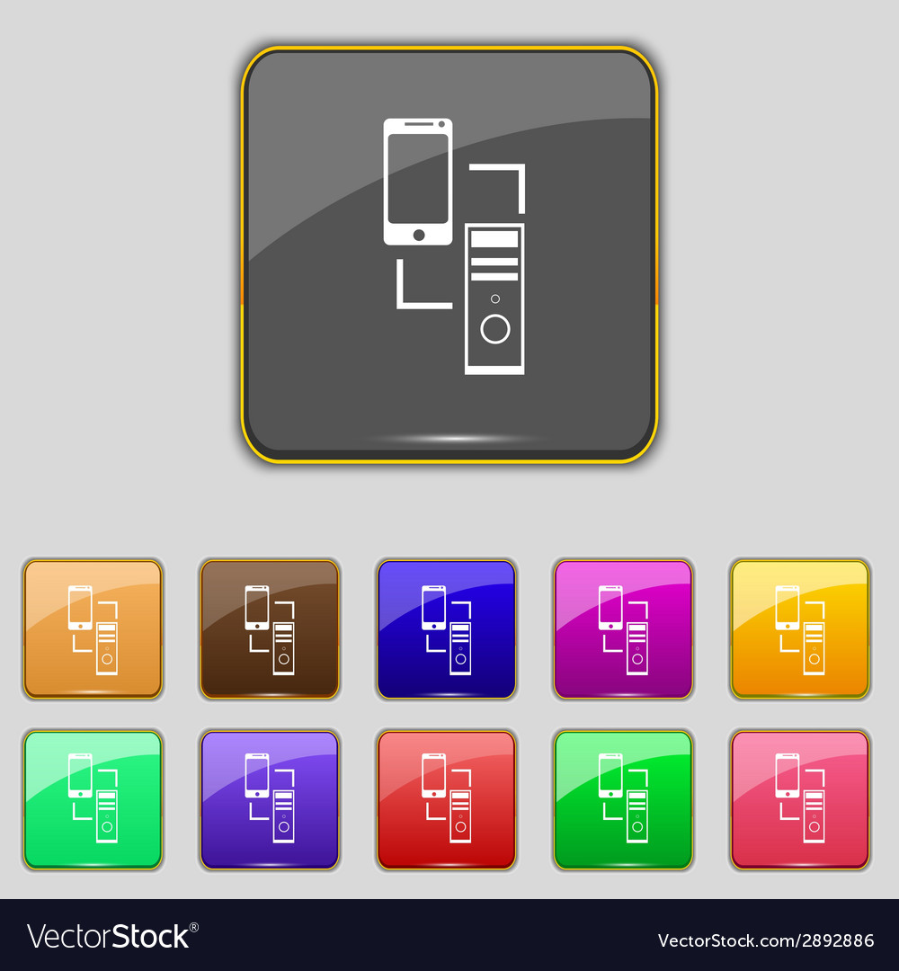 Synchronization sign icon communicators sync Vector Image