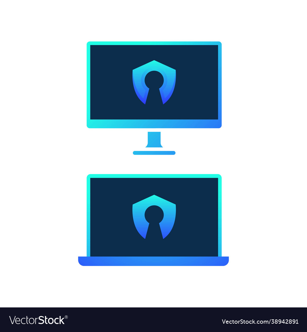 Computer logo icon design Royalty Free Vector Image