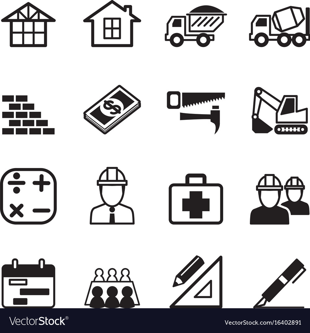 Construction icon set 3 Royalty Free Vector Image