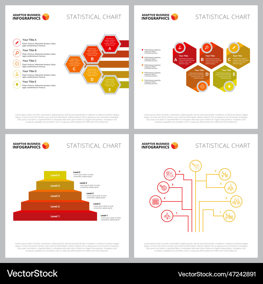 Creative infographic set for marketing research Vector Image