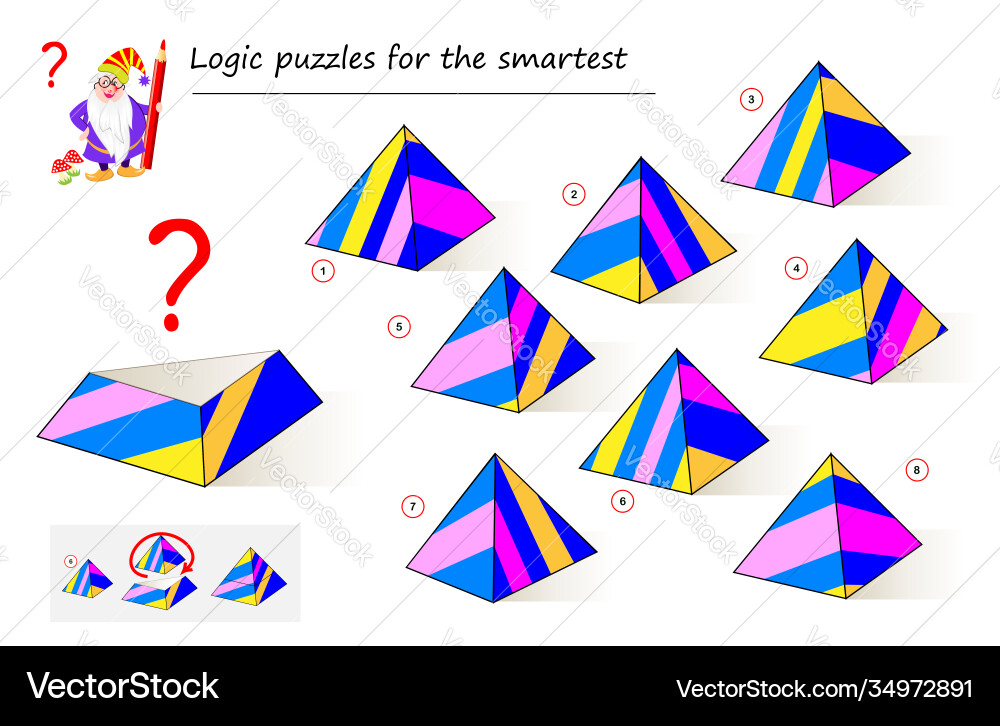 Logic puzzle game for smartest need to find Vector Image
