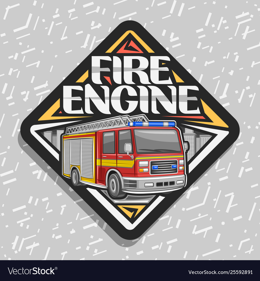 Logo for fire engine Royalty Free Vector Image