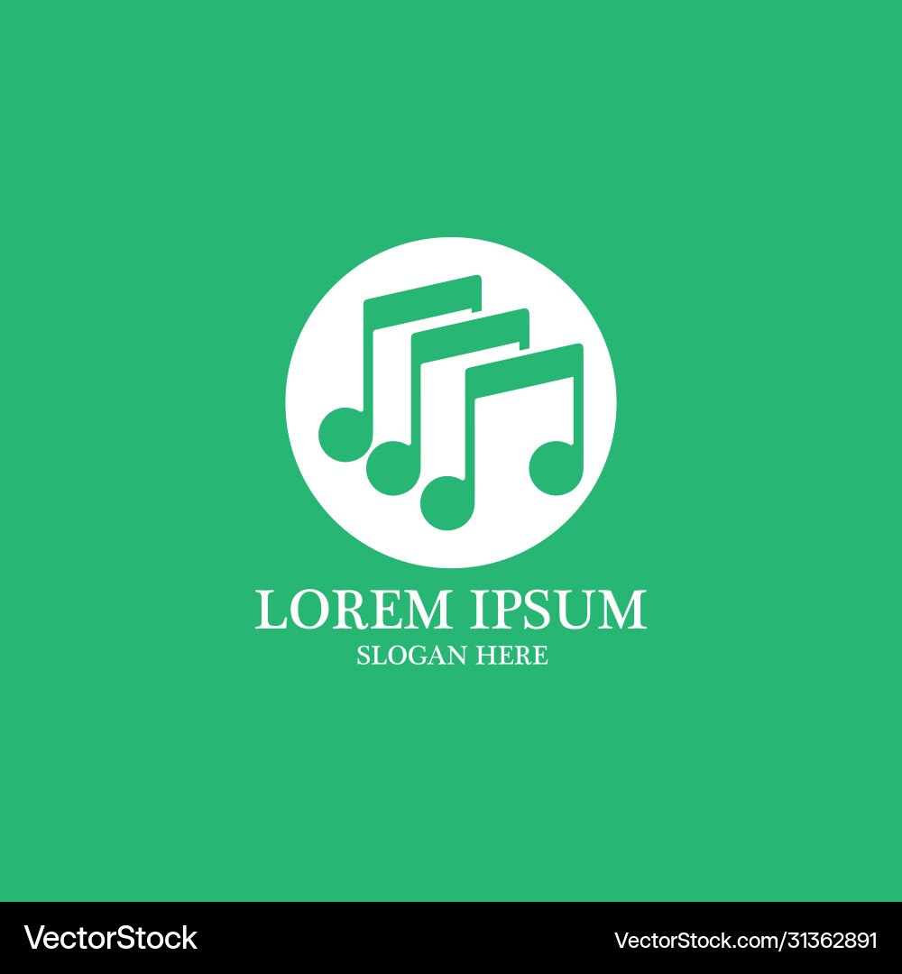 Music tones logo and symbol image Royalty Free Vector Image