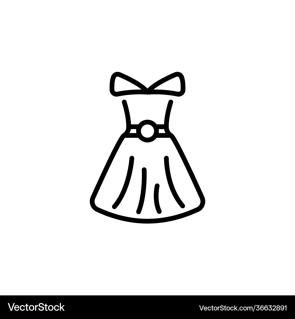Party dress icon in logotype Royalty Free Vector Image