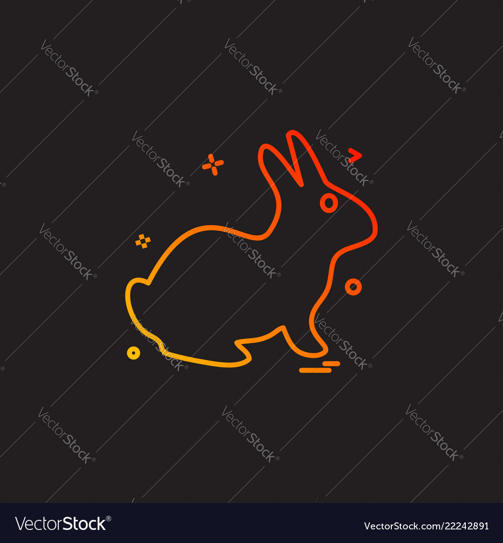 Rabbit icon design Royalty Free Vector Image - VectorStock