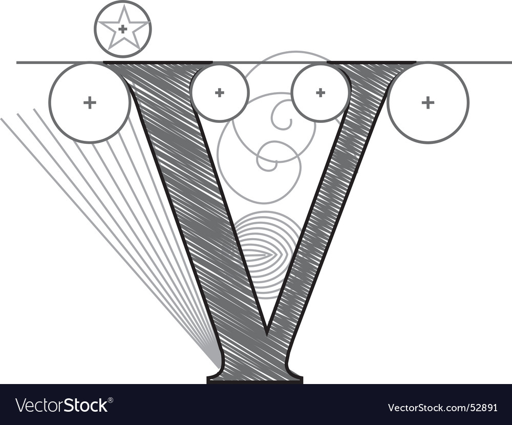 V Royalty Free Vector Image - VectorStock