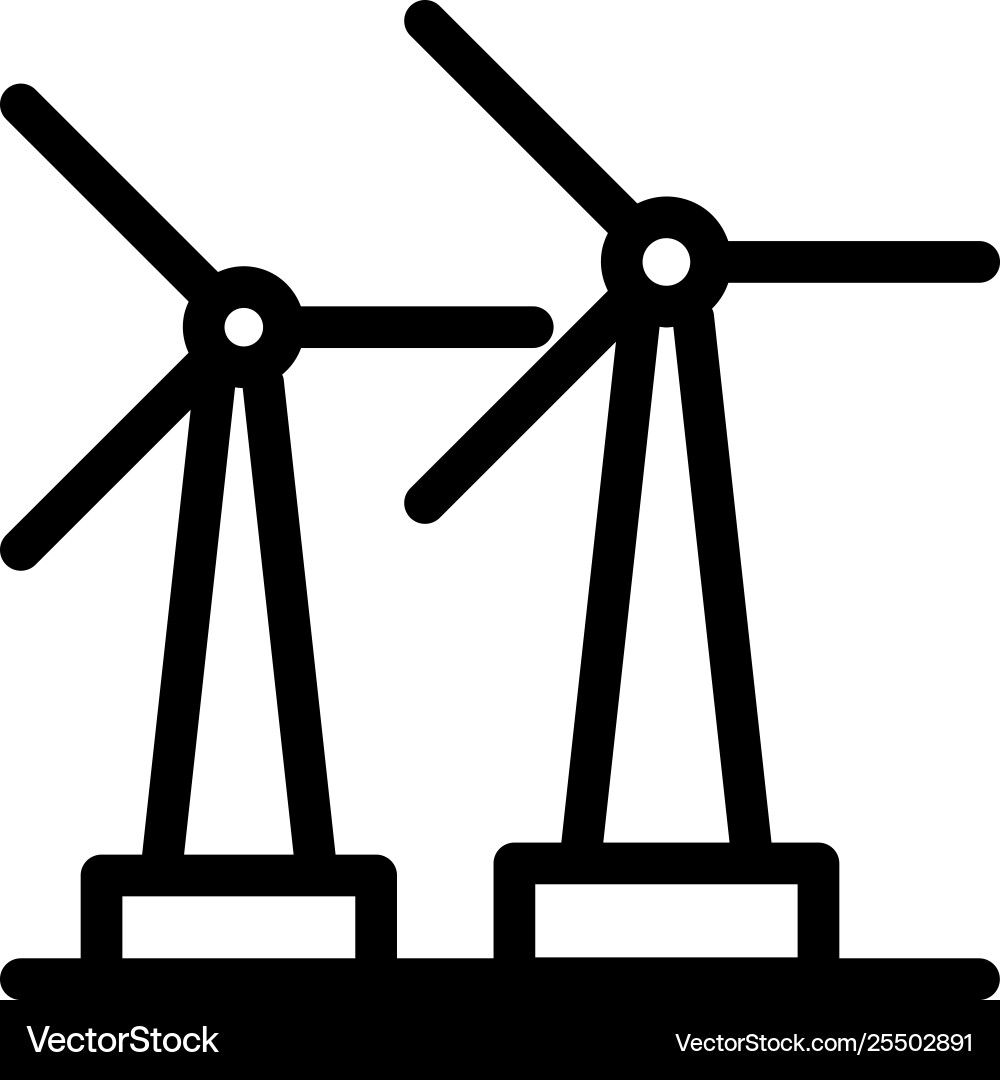 Windmill Royalty Free Vector Image - VectorStock