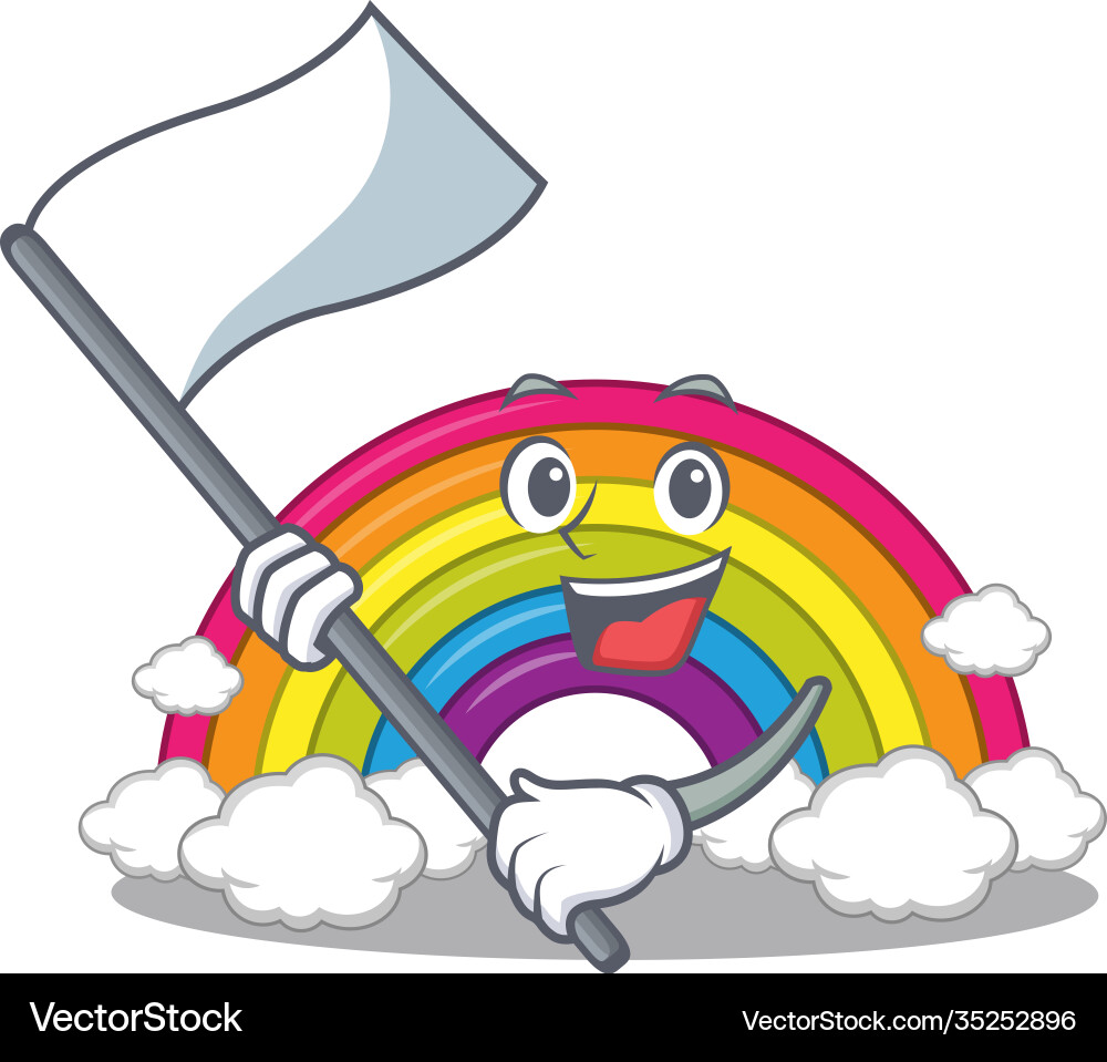 A nationalistic rainbow mascot character design Vector Image
