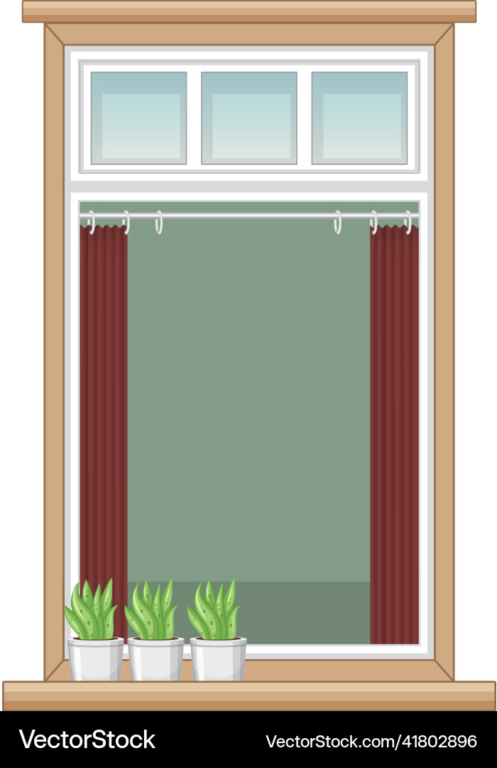 A window for apartment building or house facade Vector Image