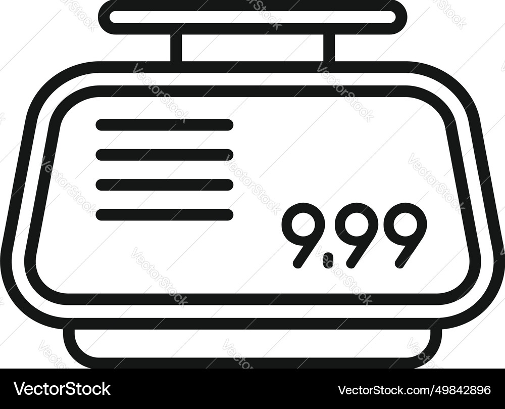 Auto taximeter icon outline cab app map Royalty Free Vector