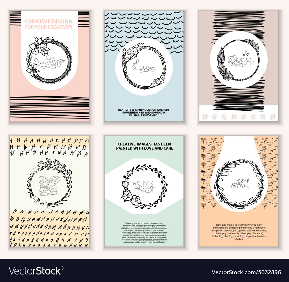 Creative cards Royalty Free Vector Image - VectorStock