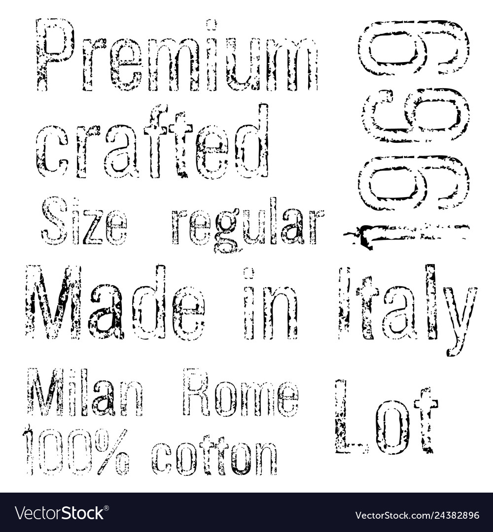 Denim label typographic elements Royalty Free Vector Image