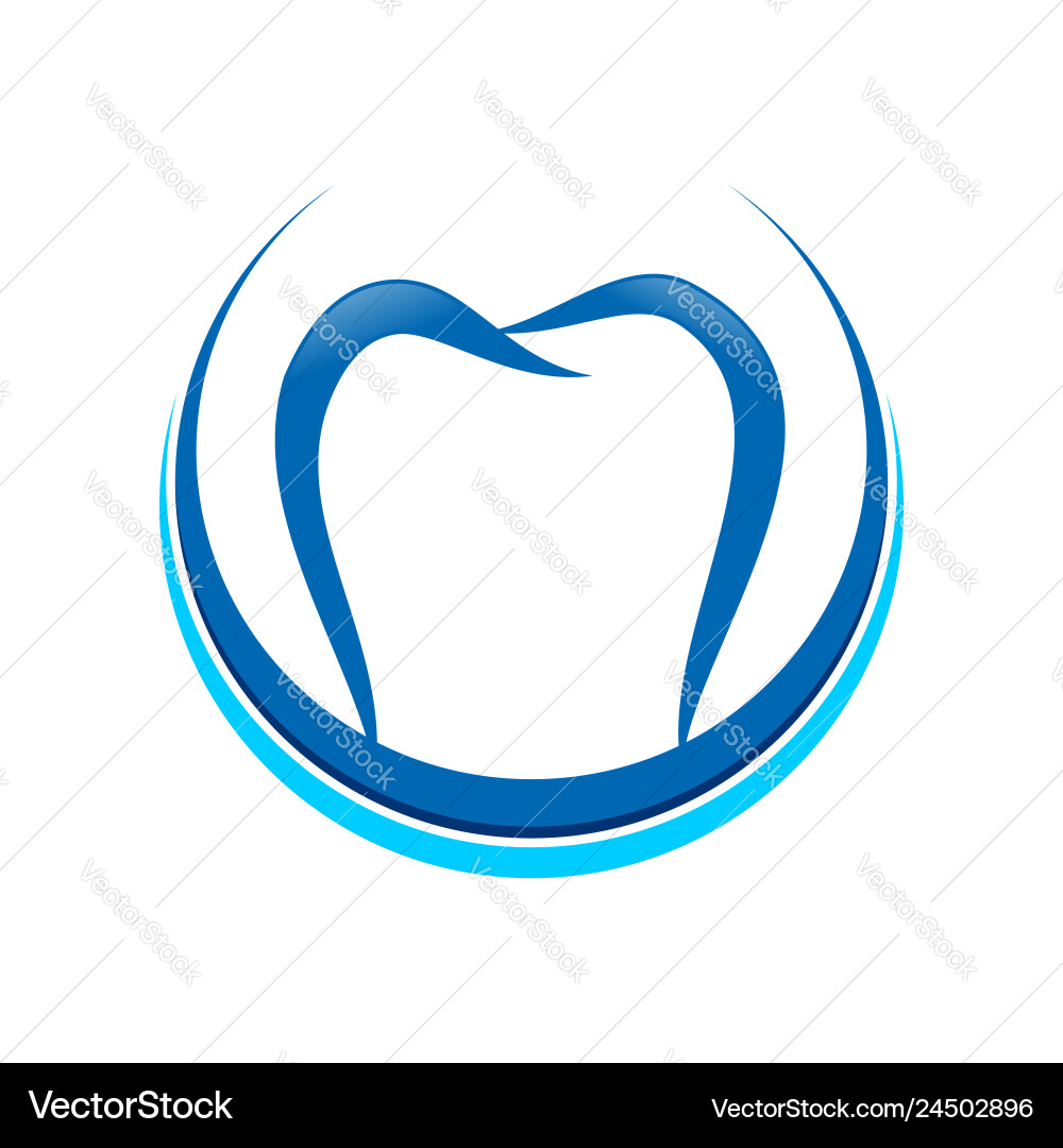 Dental crescent shape symbol design Royalty Free Vector
