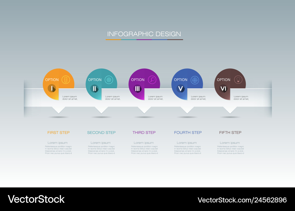 Infographic label design with icons and 5 options Vector Image