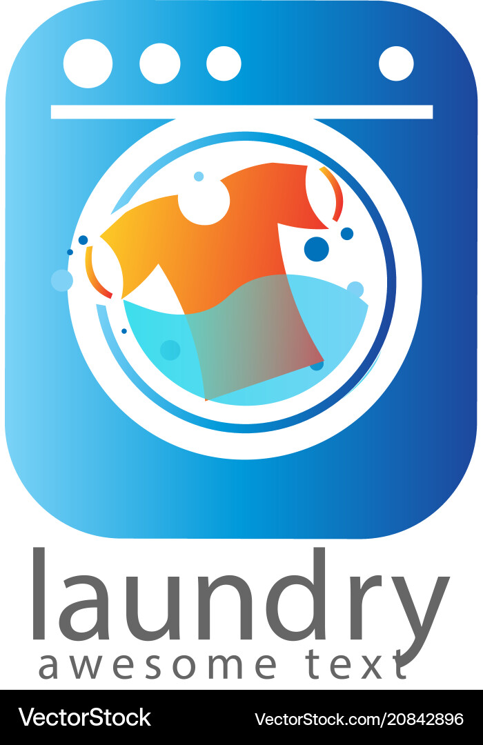 Laundry logo templates or wash service room Vector Image