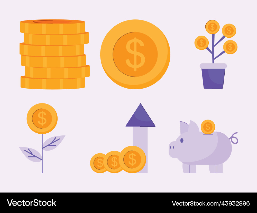 Money and investing Royalty Free Vector Image - VectorStock