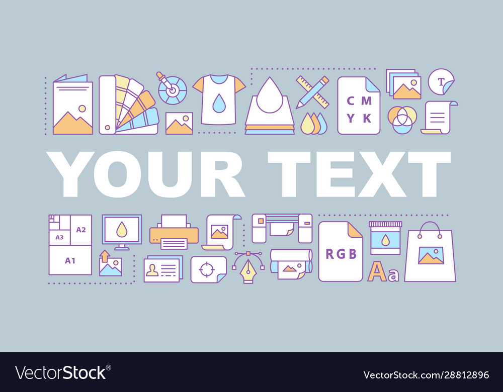 Printing word concepts banner Royalty Free Vector Image