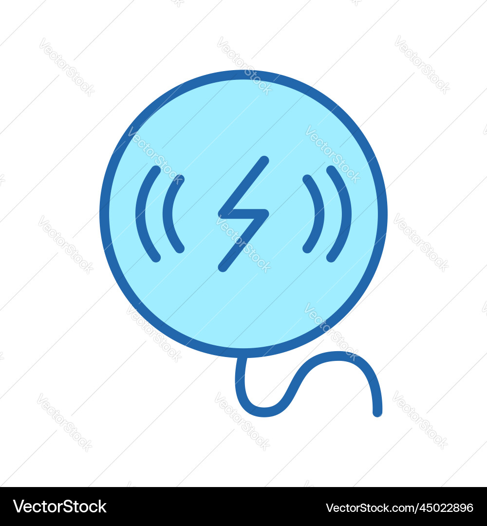 Wireless charger color line icon power charge Vector Image