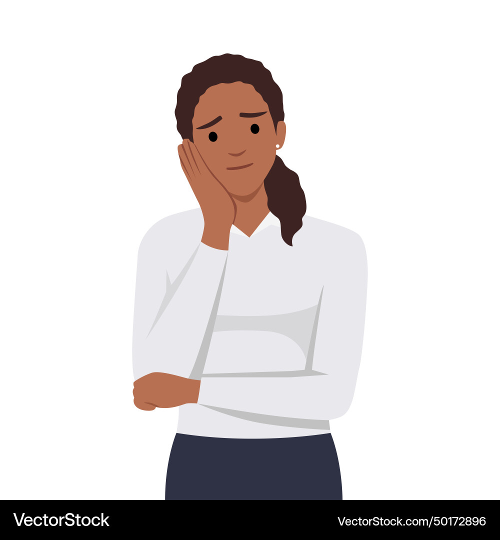 Young smiling curious person peeking from behind Vector Image