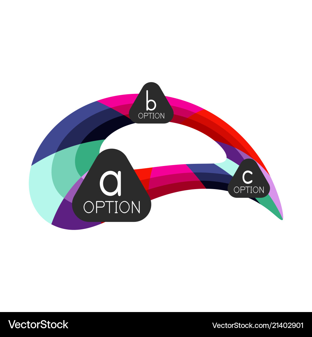 Abstract colorful geometric option infographics Vector Image